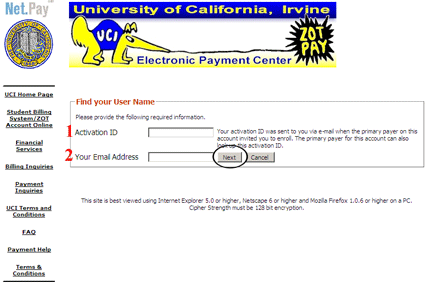 Forgotten User Name or Password